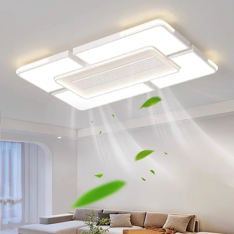 Modern-Full-Spectrum-Bladeless-LED-Ceiling-Fan-Lamps-Dimmable-With ...