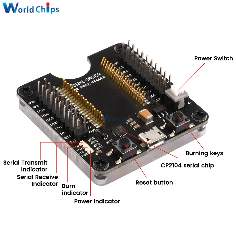 ESP-WROOM-32-ESP32-WROVER-Burning-Fixture-Development-Board-ESP-01-01S ...
