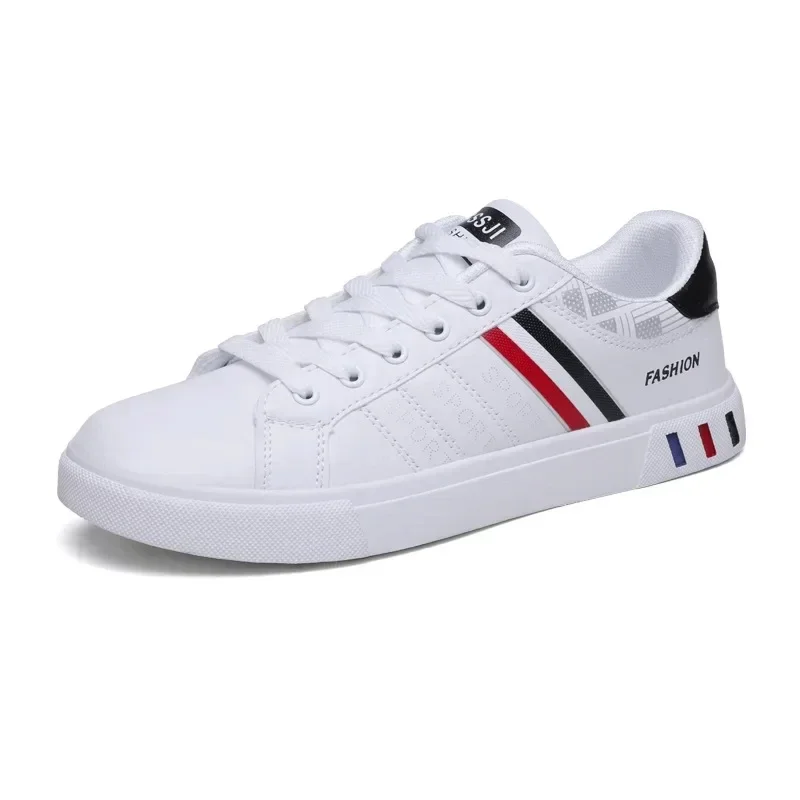 Zapatillas-de-deporte-blancas-para-hombre-zapatos-informales-originales-ligeros-de-lujo-planos ...