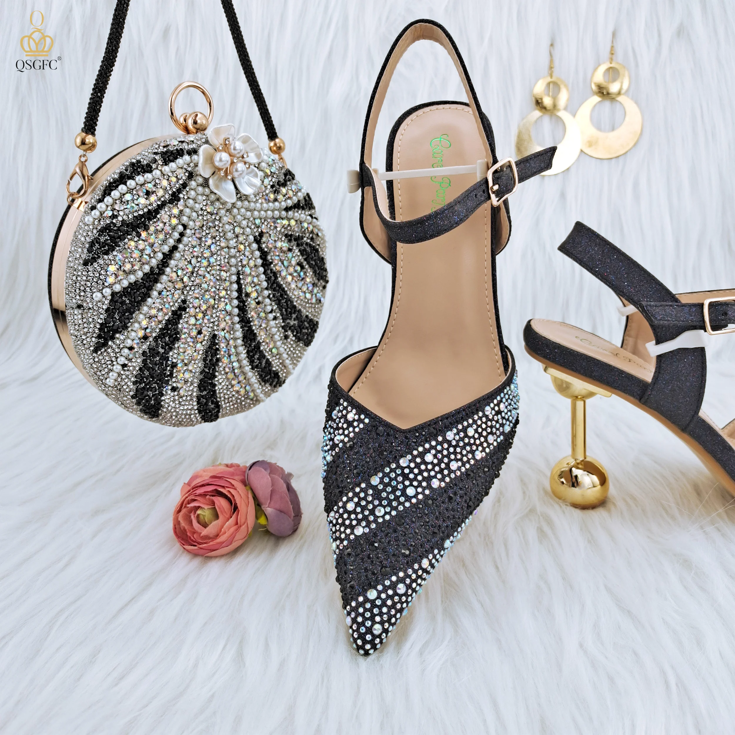 QSGFC-New-Black-Italian-Design-Pointed-Toe-High-Heels-Ball-Heel-Party ...
