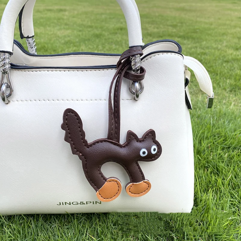 Pu Leather Dog Cat Charms Pendants Keychain Ladies Backpack Pendant ...