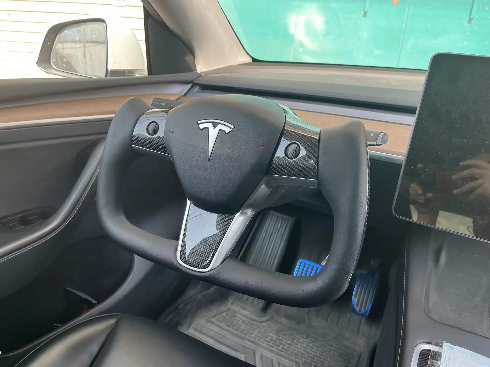 Yoke-volante-para-tesla-modelo-Y-cuero-genuino-calefacci-n-tesla-modelo ...