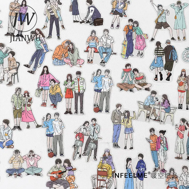 JIANWU-20-Sheets-Yu-Sheng-Romance-Series-Cartoon-Kawaii-Children-PET ...