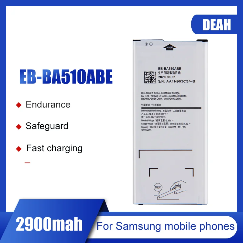1PCS Phone Battery EB-BA510ABE For Samsung Galaxy A5 2016 A510 A510FD ...