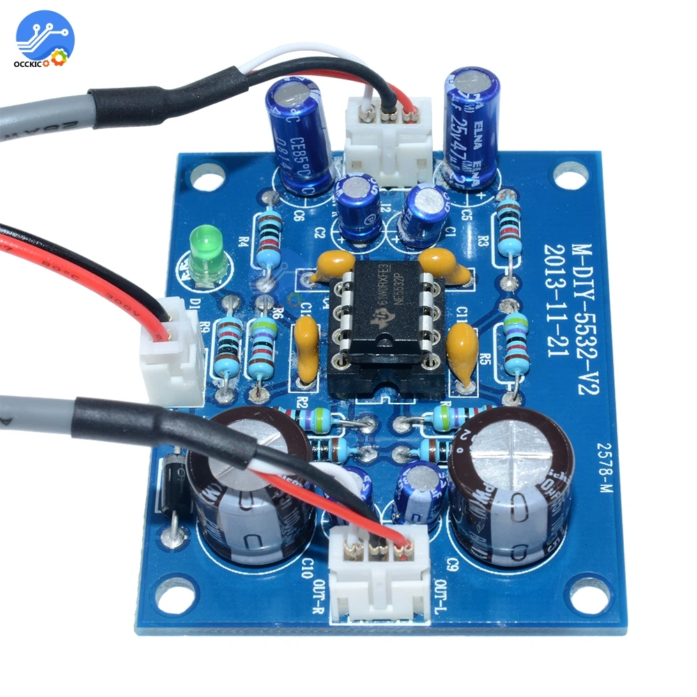 NE5532 OP-AMP Stereo Amplifier Board Audio HIFI Speaker Amplifier ...