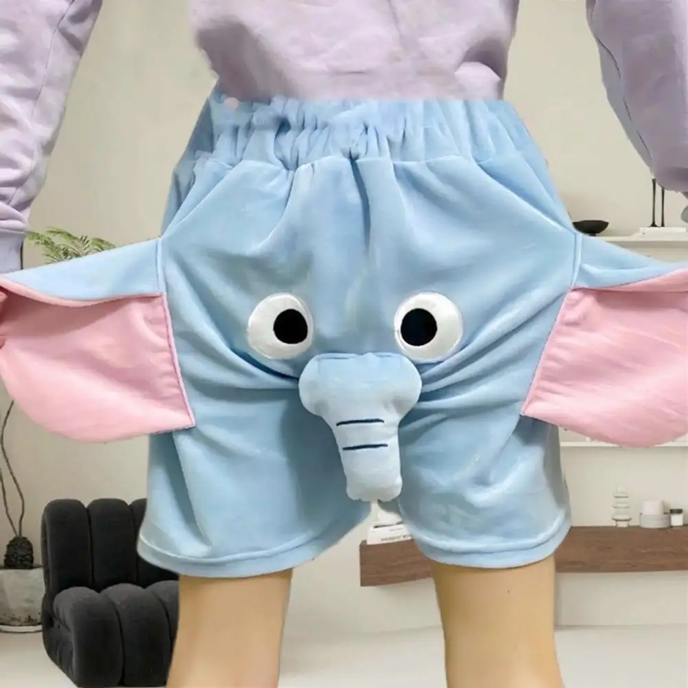 Lounge-Pyjama-Shorts-3D-Ears-Trunk-Cartoon-Lovely-Elephant-Loose-Casual ...