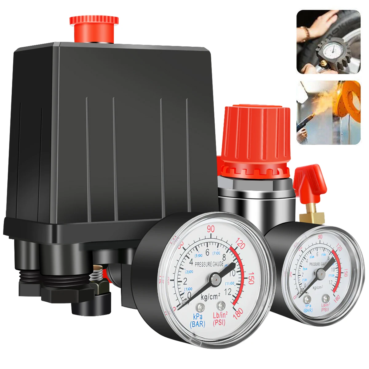 90-120PSI-Air-Compressor-Pressure-Switch-Valve-Control-Manifold ...