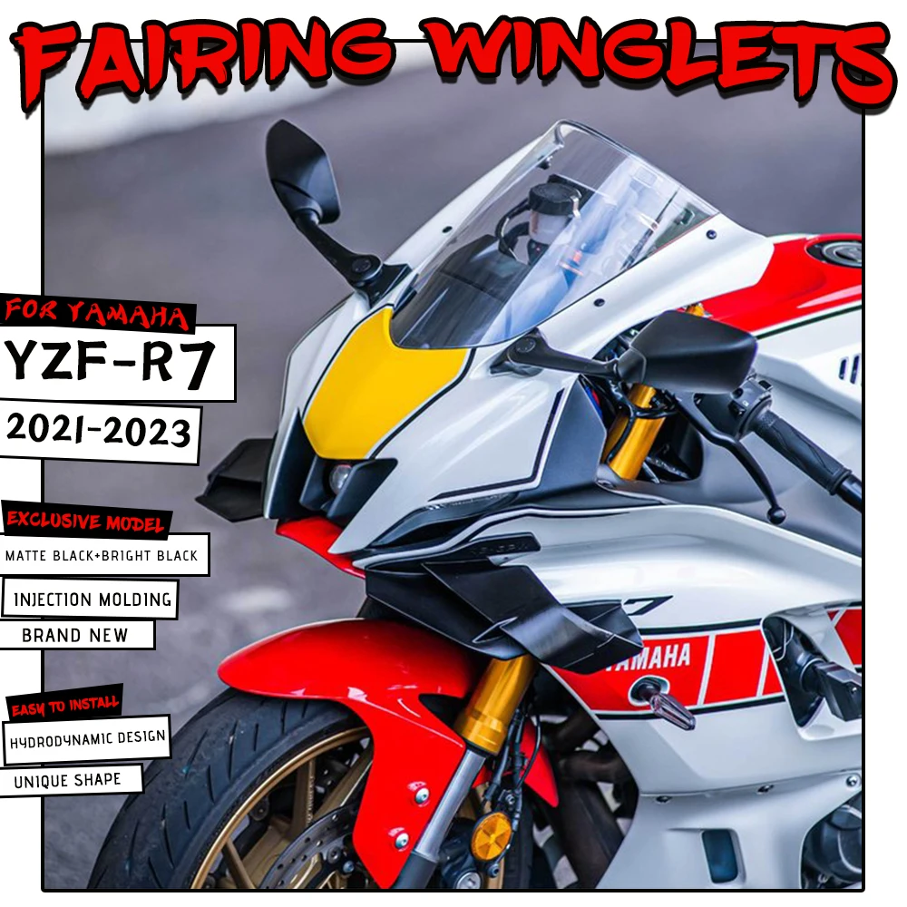 Yzf-r7 Yzf R7 R7 2021-2023 Fairing Winglets Fin Trim Cover Motorcycle ...