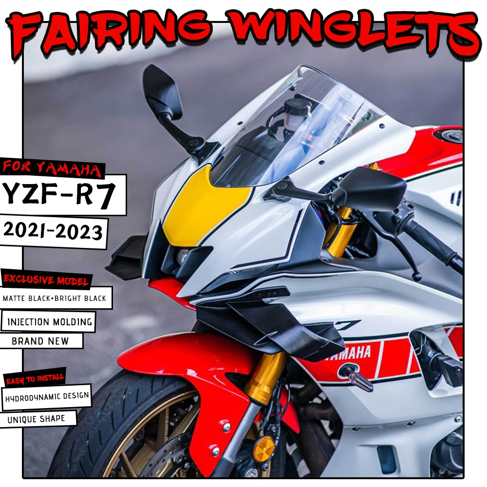 Yzf-r7 Yzf R7 R7 2021-2023 Fairing Winglets Fin Trim Cover Motorcycle ...