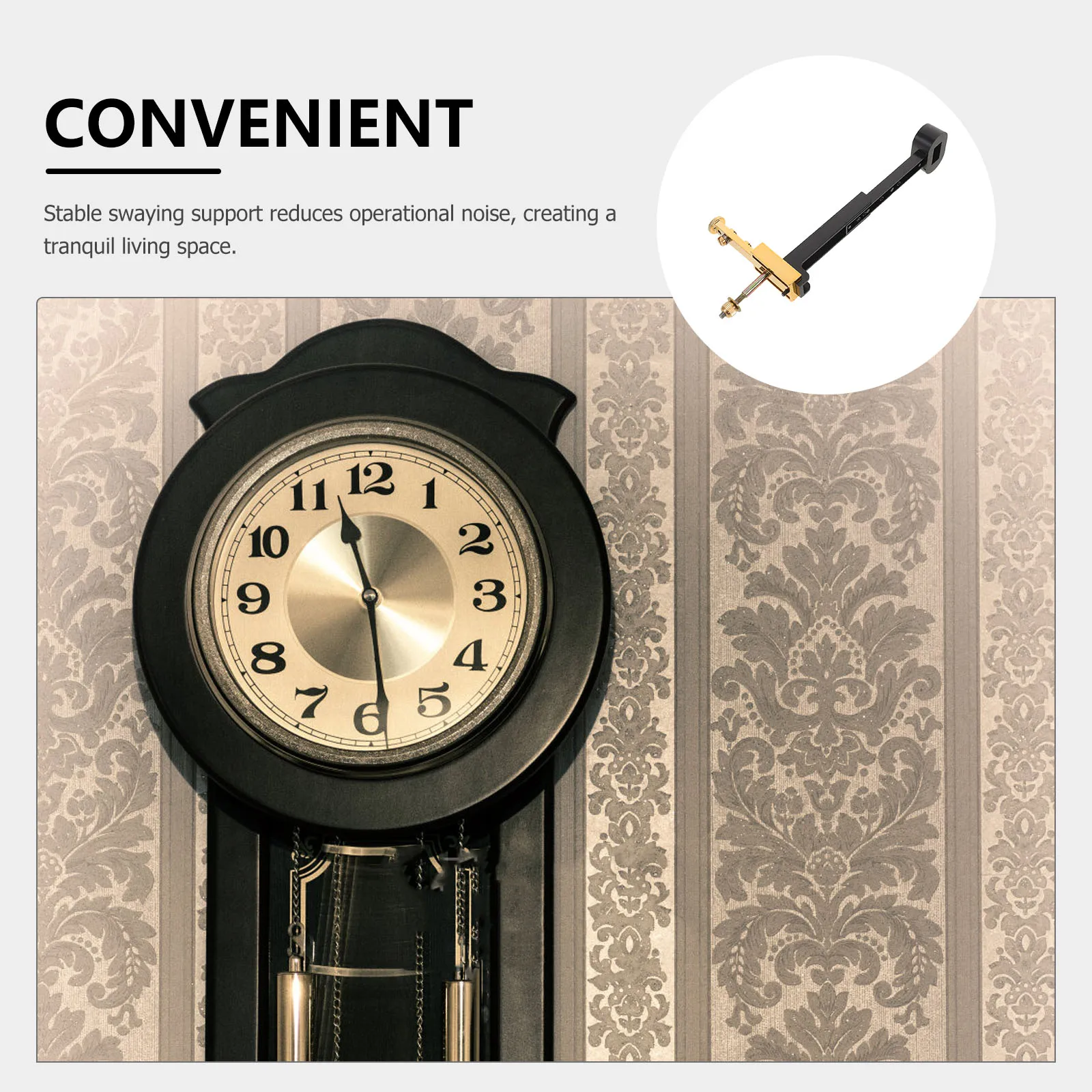 Floor Pendulum Clock Stand Vintage Metal Swing Arm Support Bracket ...