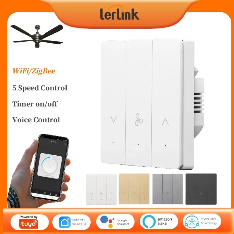 Tuya-Fan-Switch-Timer-On-Off-WiFi-ZigBee-Smart-5-Speed-Adjustable-Voice ...