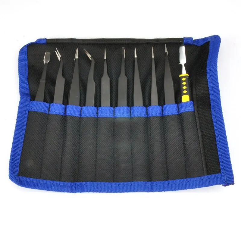 Stainless-Steel-Precision-Antistatic-Electrostatic-Tweezers-Set ...