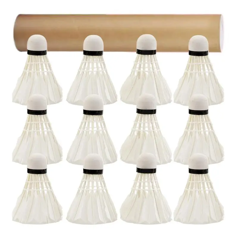 Geese Feather Feather Shuttlecocks 12-Pack Badminton Shuttlecock High ...