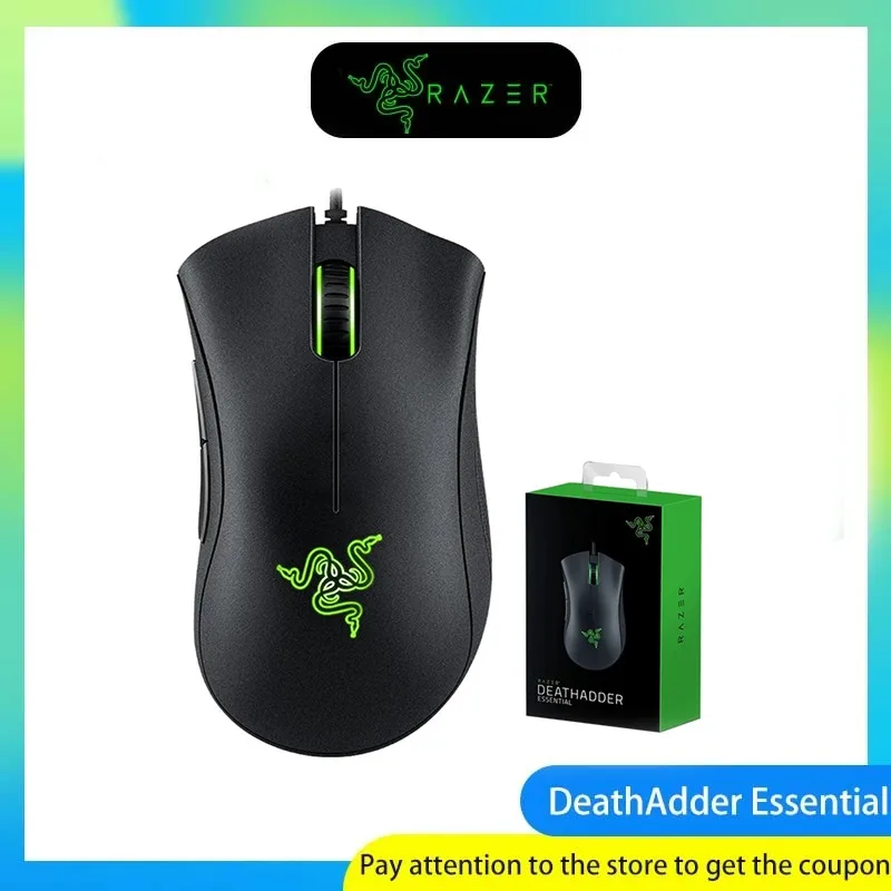 Razer-rat-n-DeathAdder-Essential-Purgatory-Viper-Edition-blanco-y-negro ...