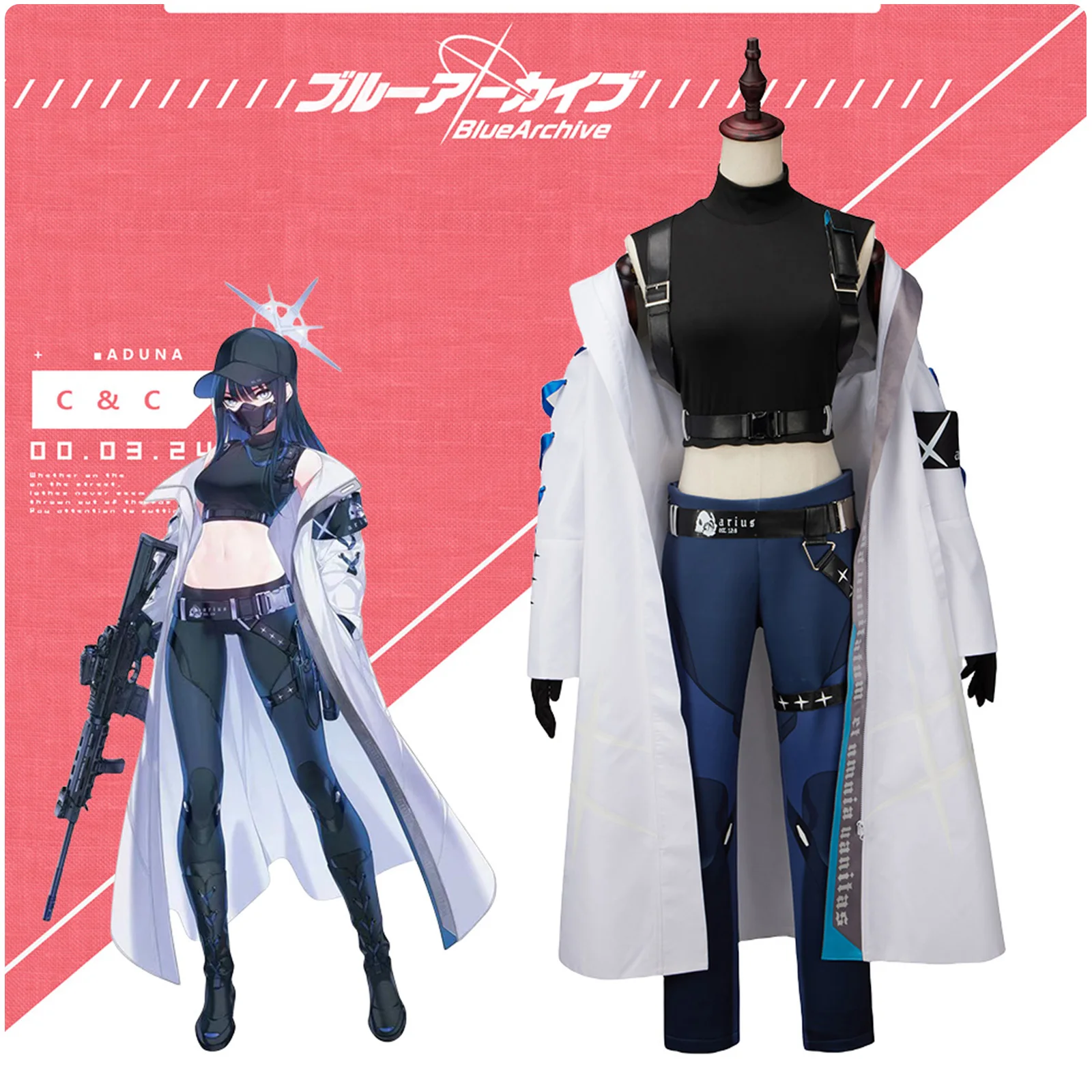 Game-Blue-Archive-Jomae-Saori-Cosplay-Costume-Wigs-Fancy-Outfit-with ...