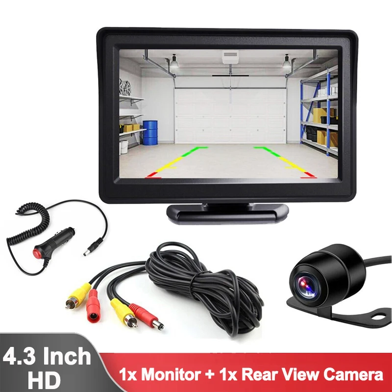 4-3Inch-Car-Reverse-Monitor-Rear-View-Camera-Backup-Camera-Kit-Car ...