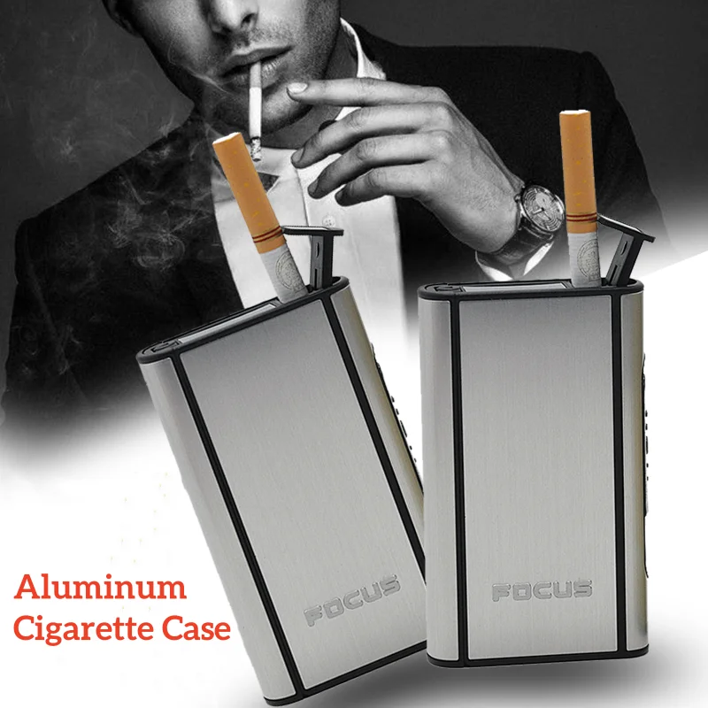 CRUSHER Aluminum Pocket Cigarette Case Automatic Ejection Holder ...