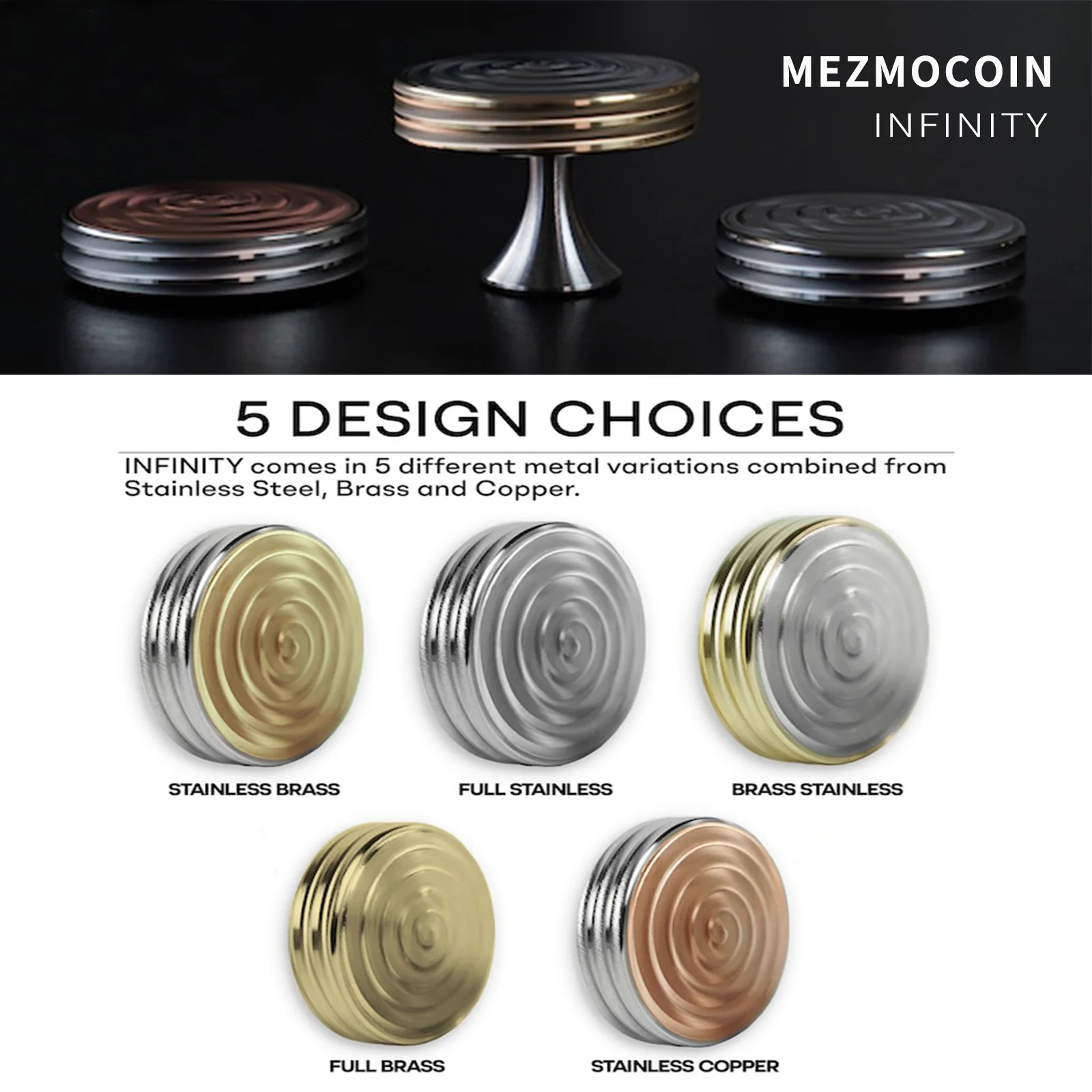 MezmoCoin-Infinity-Desk-Fidget-Spinner-Toys-Gyro-Pocket-Toy-Stainless ...