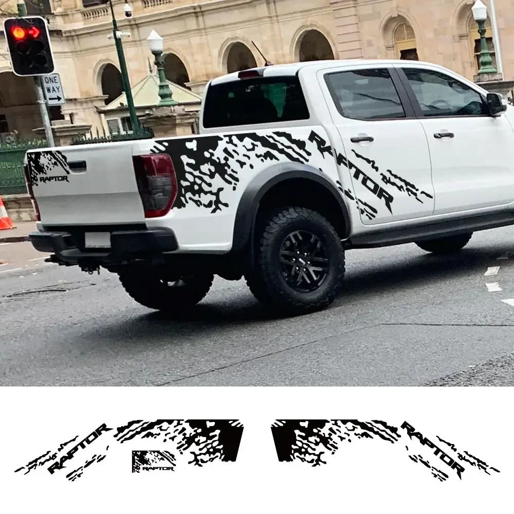 Pickup-Stickers-For-Ford-F150-Raptor-Ranger-Truck-Graphic-Splash-Grunge ...