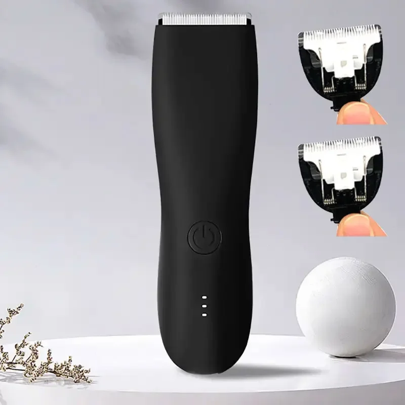 Electric-Body-Groomer-Pubic-Hair-Trimmer-for-Men-Balls-Shaver-Clipper ...