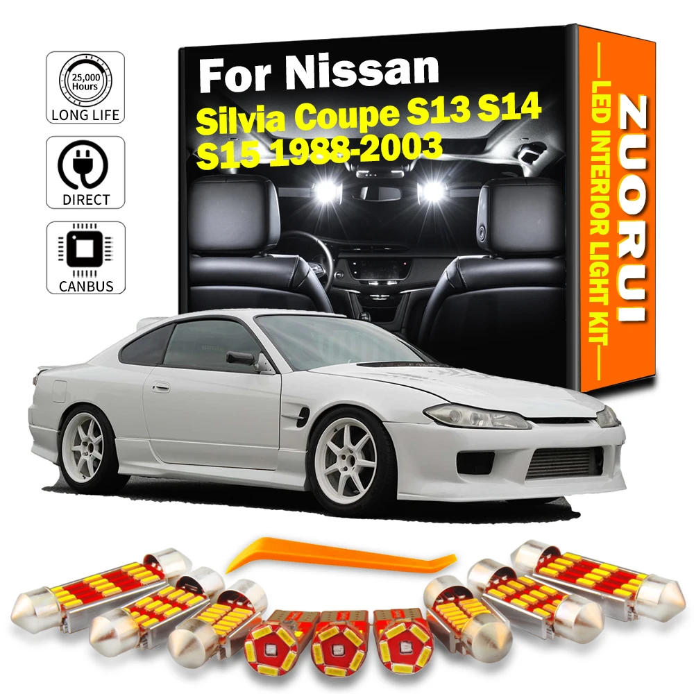 ZUORUI-Canbus-Car-LED-Interior-Map-Dome-Light-Kit-For-Nissan-Silvia ...