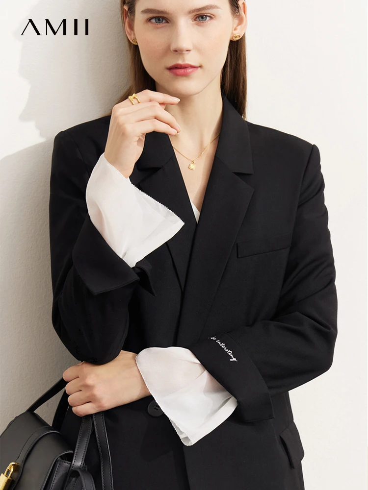 Amii Minimalism Women Blazer Autumn 2022 New Fashion Elegant Commuter ...