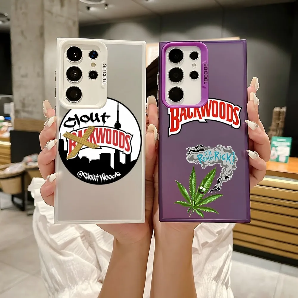 Cartoon-Weed-Smoking-Backwoods-Phone-Case-Colored-Silver-Phone-Case-For ...