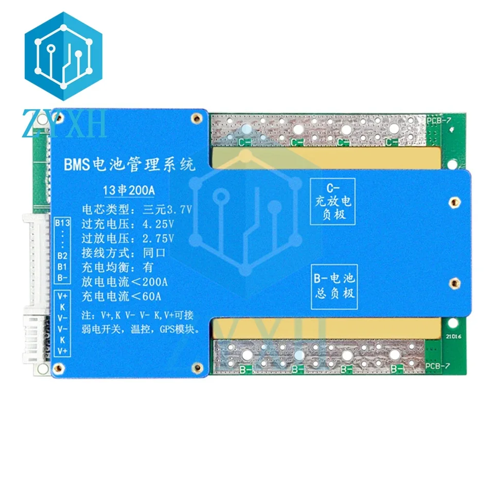Bms-13s-100a-150a-200a-48v-l-tio-18650-bateria-balanceador-placa-de ...