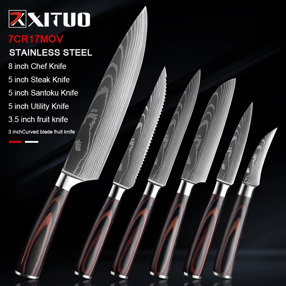 Stainless Steel Kitchen Paring Knife | Xituo Kitchen Knives Set Chef ...
