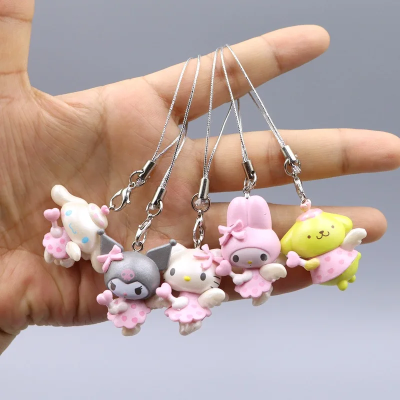 Hello-Kitty-Angel-4Cm-Keychain-Figure-Sanrio-Melody-Kuromi-Anime ...