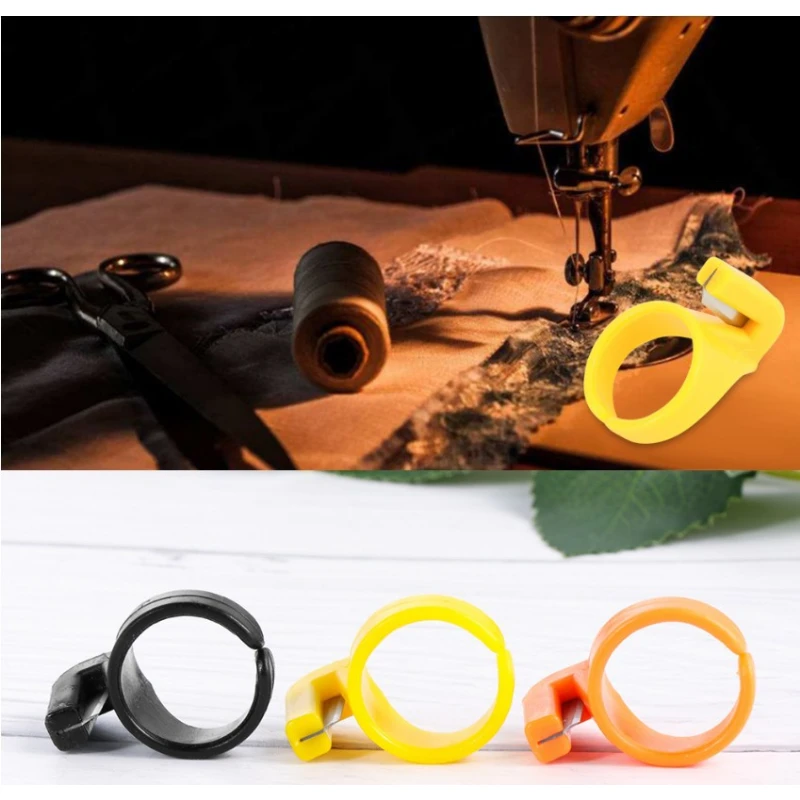 2Pcs New Finger Blade Needle Craft Home Plastic Thimble Sewing Ring ...