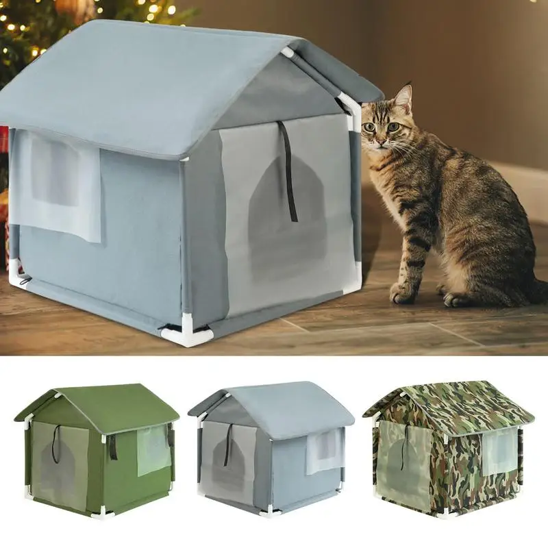 Outdoor Cat House Pet Bed Cat Shelter Dog Outdoor Nest House ...