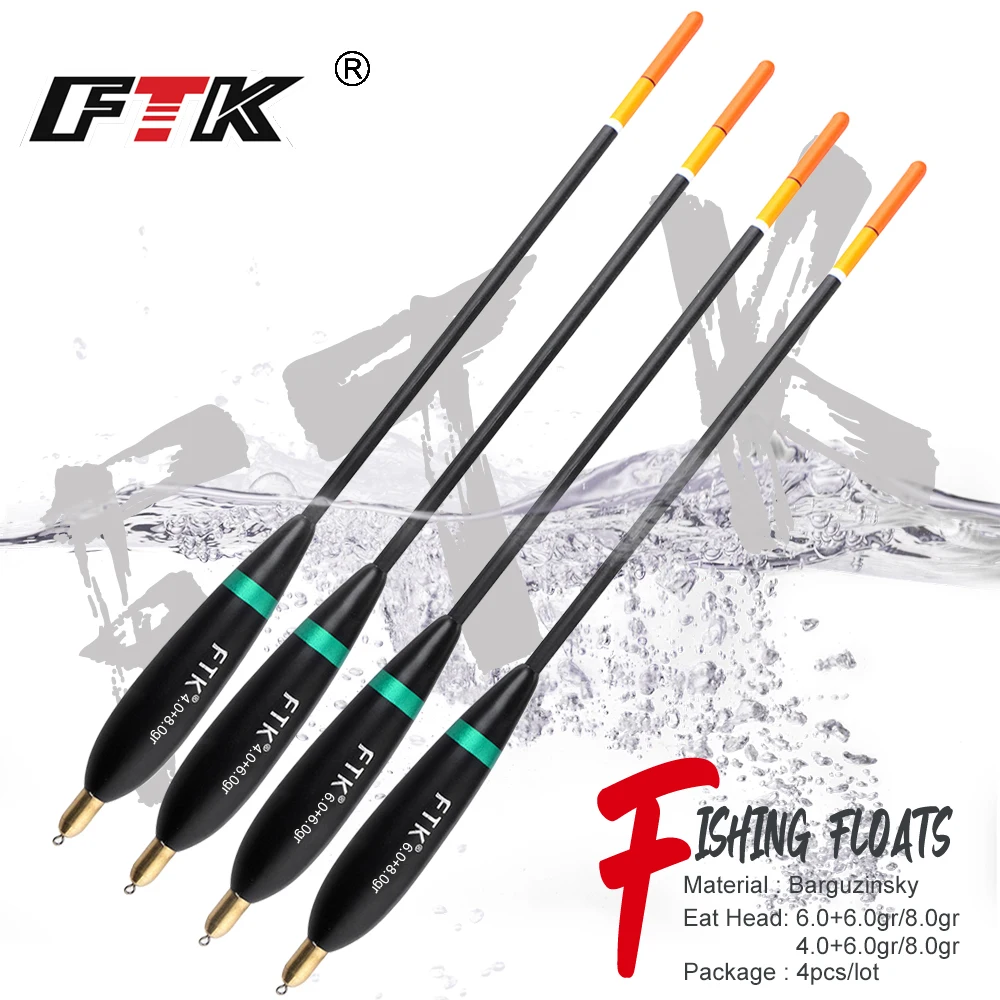 FTK Brand 4pcs/set Fishing Float Barguzinsky Fir Float Mixed Size Float ...