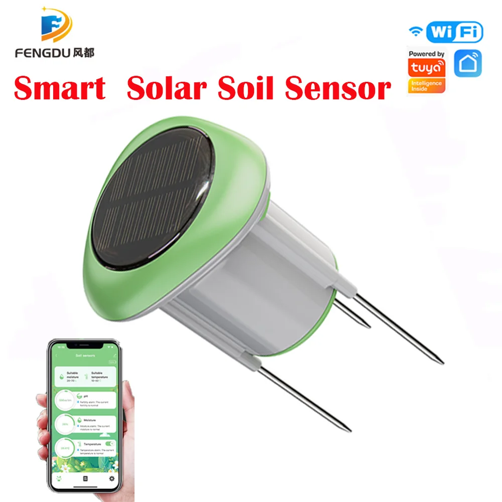 Tuya Smart Soil Sensor Solar Power Temperature Moisture Soil Qualities ...