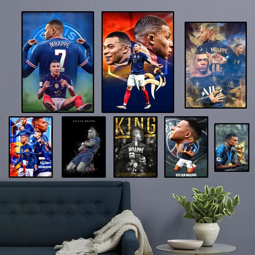 K-Kylian-Football-Star-M-Mbappe-Poster-Home-Room-Decor-Livingroom ...