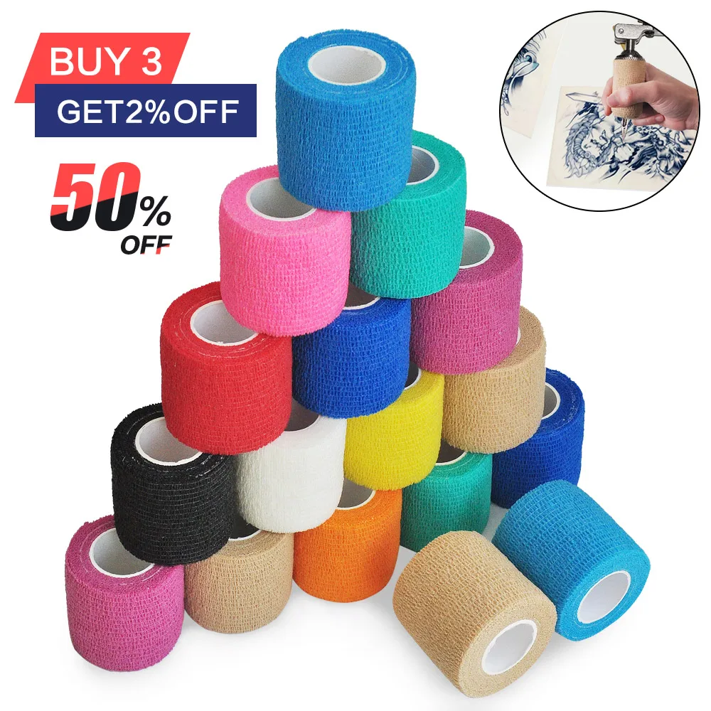 1Roll-2-5-5-10cm-4-8m-Gauze-Medical-Bandage-Self-adhesive-Breathable ...