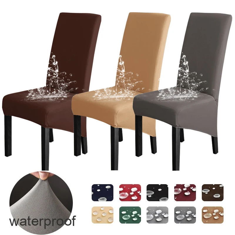 waterproof-High-Back-60-75cm-XL-Size-solid-Chair-Covers-Stretch-for ...