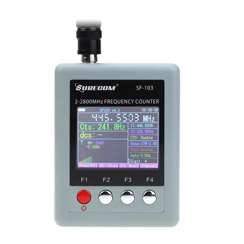 SURECOM SF-103 Walkie Talkie medidor de frecuencia 2MHz-2800MHz CTCSS ...