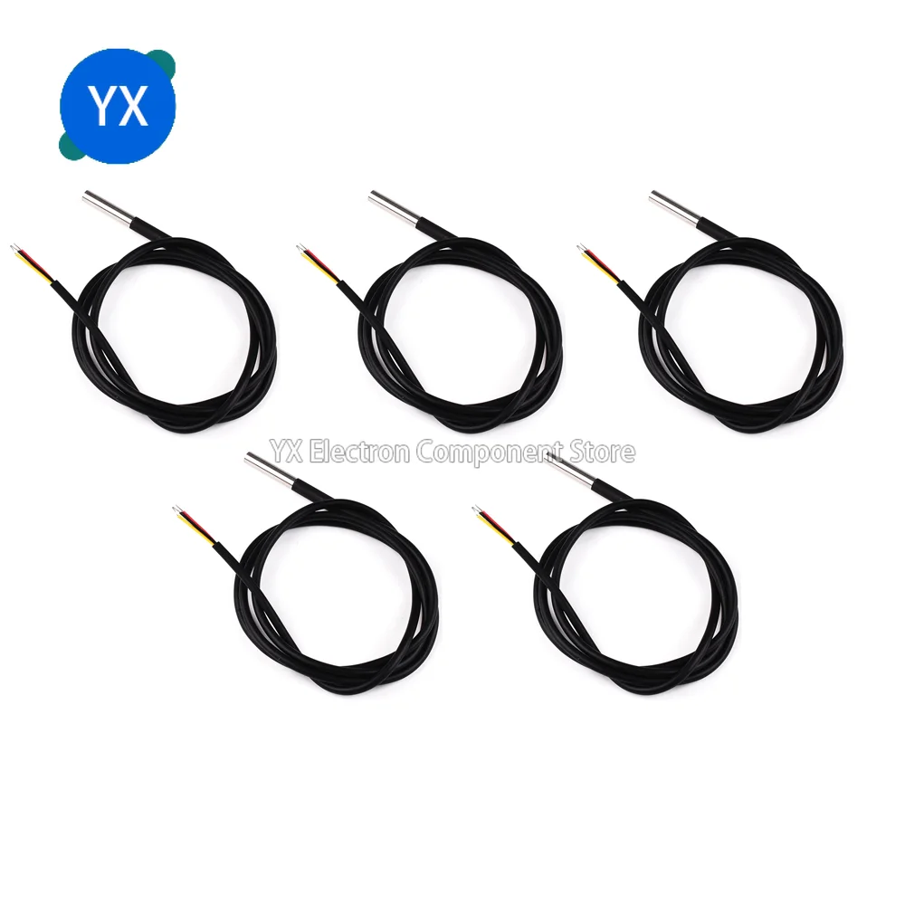 5~10pcs DS18b20 Temperature Probe Temperature Sensor 1M 2M 3M DS1820 ...