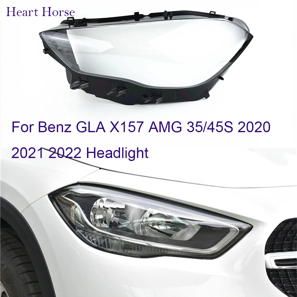 For-Benz-GLA-X157-AMG-35-45S-2020-2021-2022-Headlight-Lens-Cover ...