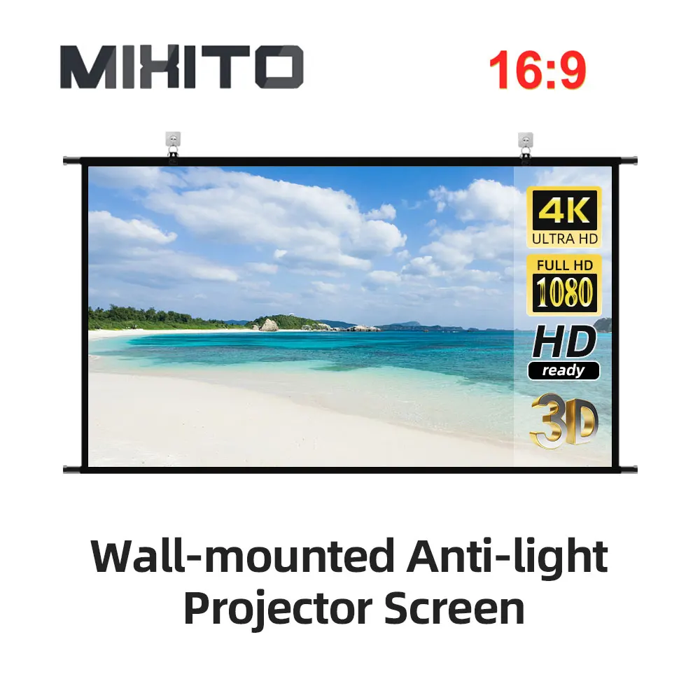 MIXITO-Portable-Foldable-High-definition-Wall-Mounted-Grey-Anti-light ...