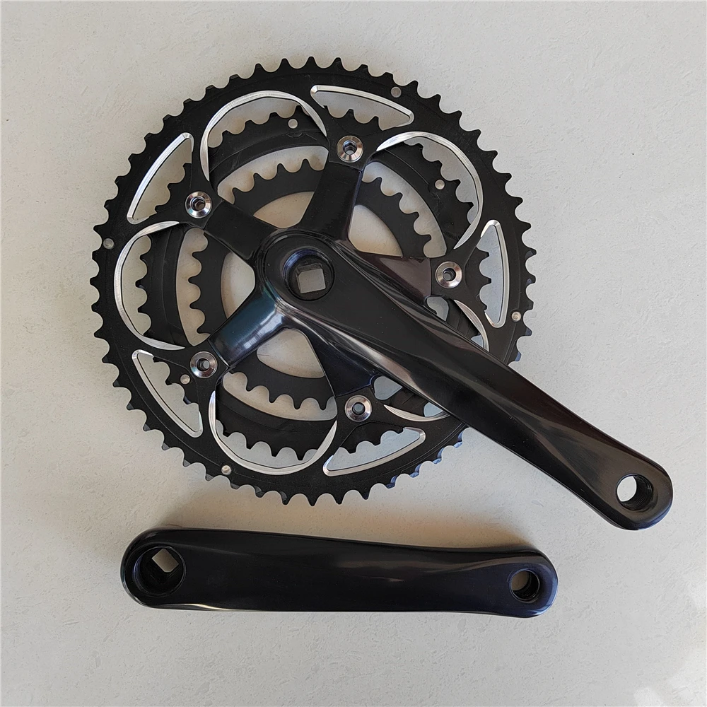 TRUYOU 도로 자전거 트리플 체인링 자전거 크랭크셋 체인휠, 130 74BCD, 52T, 42T, 30T, 3/32 인치 ...