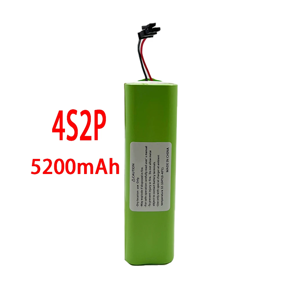 14.4V 4S2P Battery 5200mAh 6500mAh 12800mAh 18650 Lithium B attery ...