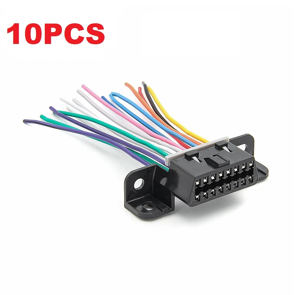 DIY OBD2 Extension Cable 16pin J1962 Assemble Open Female Connector For ...