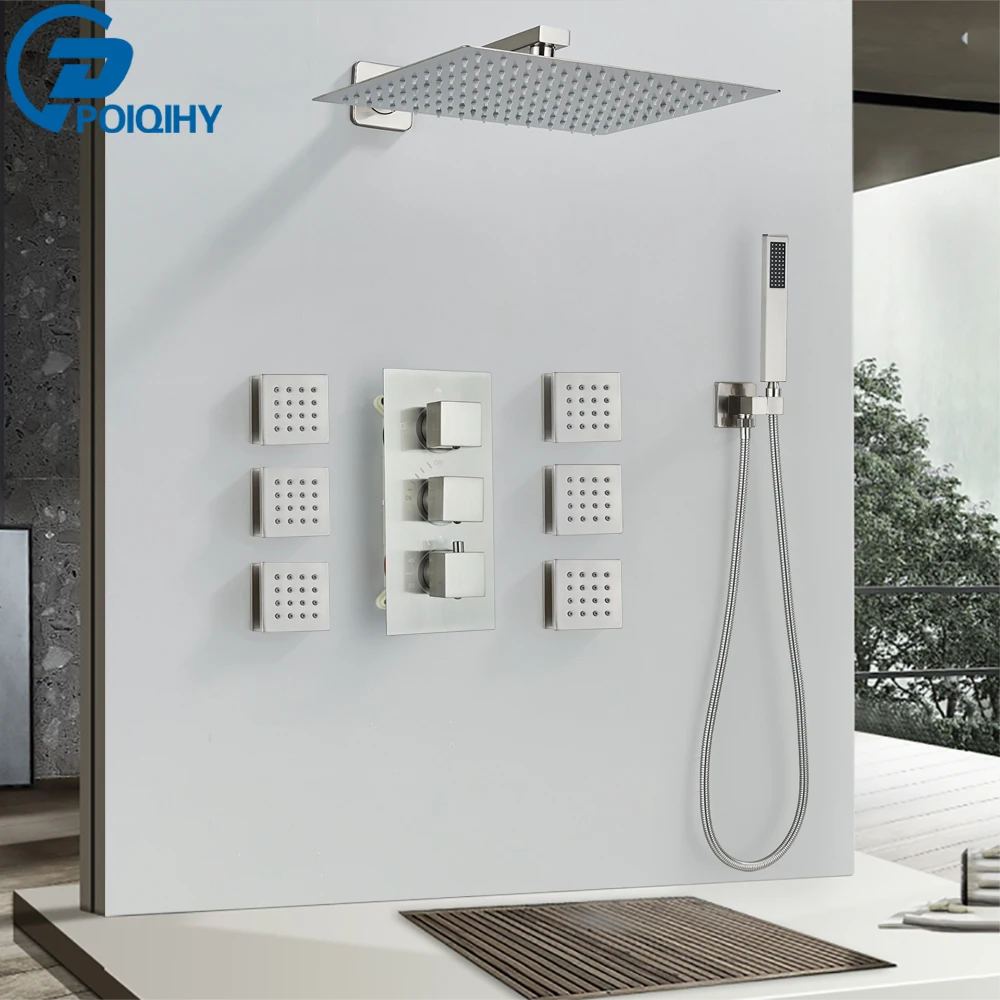 Douche-thermostatique-en-d-gradbross-ensemble-de-douche-murale-centre ...
