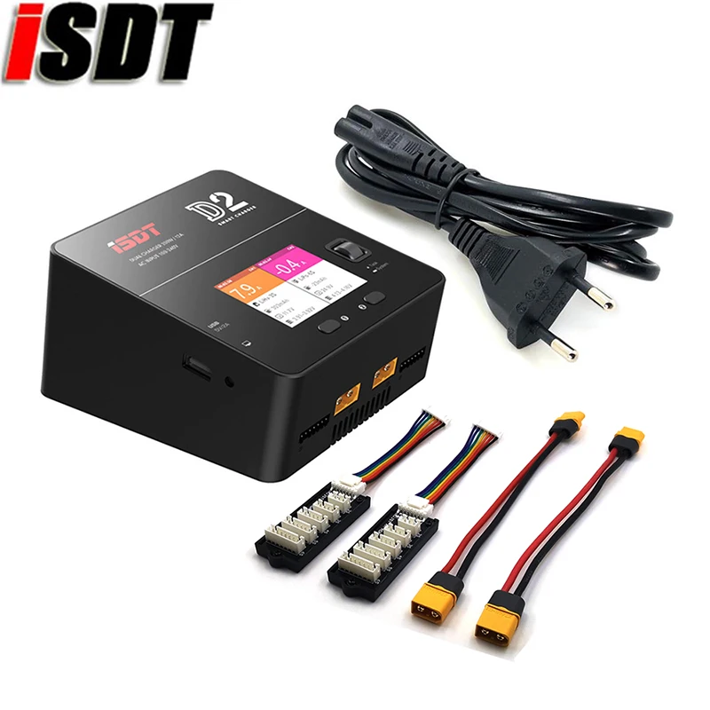 Isdt D2 Markⅱ Combo With Two Charging Cable And Two Jst-xh Balance Board 200w Dual Charger For ...