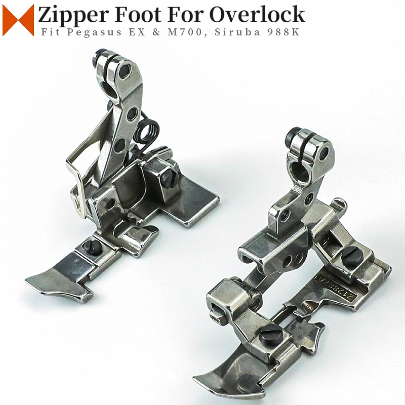 Zipper-Presser-Foot-For-5-Thread-Overlock-Sewing-Machine-Fit-Siruba-988 ...
