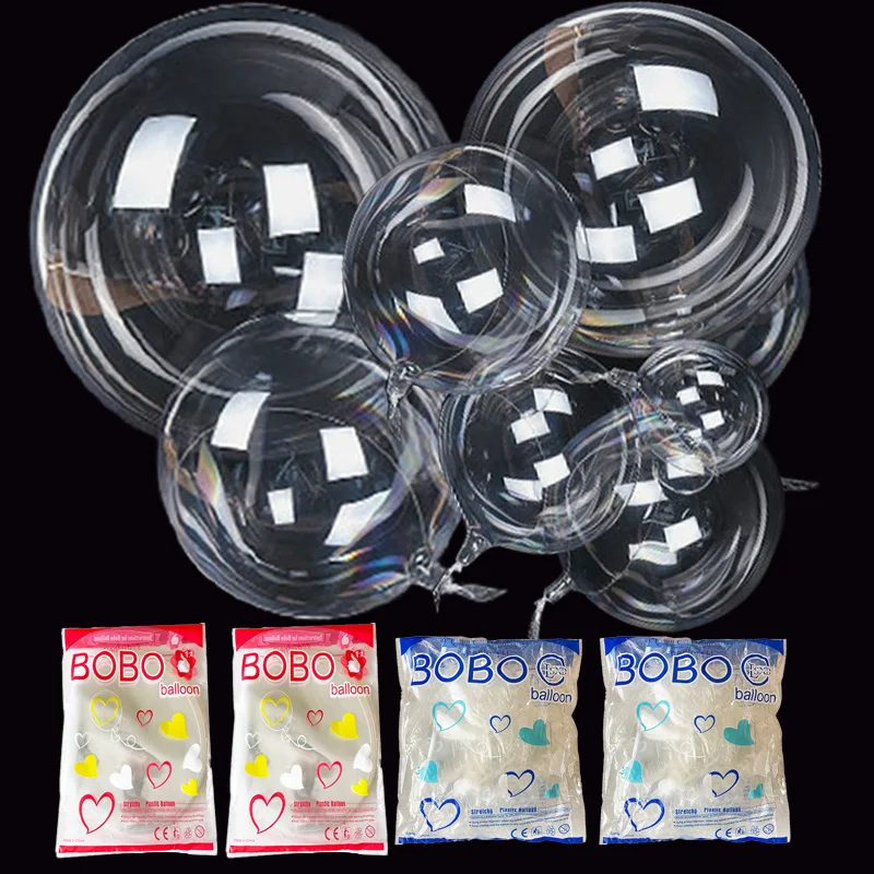 50-pcs-Bobo-Balloons-Transparent-Bubble-Ballon-Wedding-Birthday ...