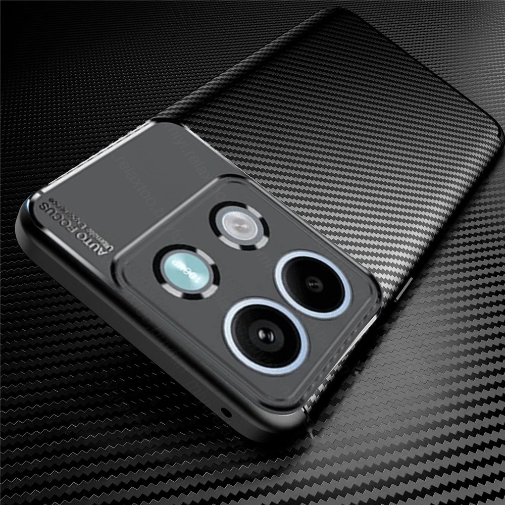 Carbon-Fiber-Texture-Back-Cover-For-Xiaomi-Poco-M6-Pro-4G-Case-TPU-Soft ...