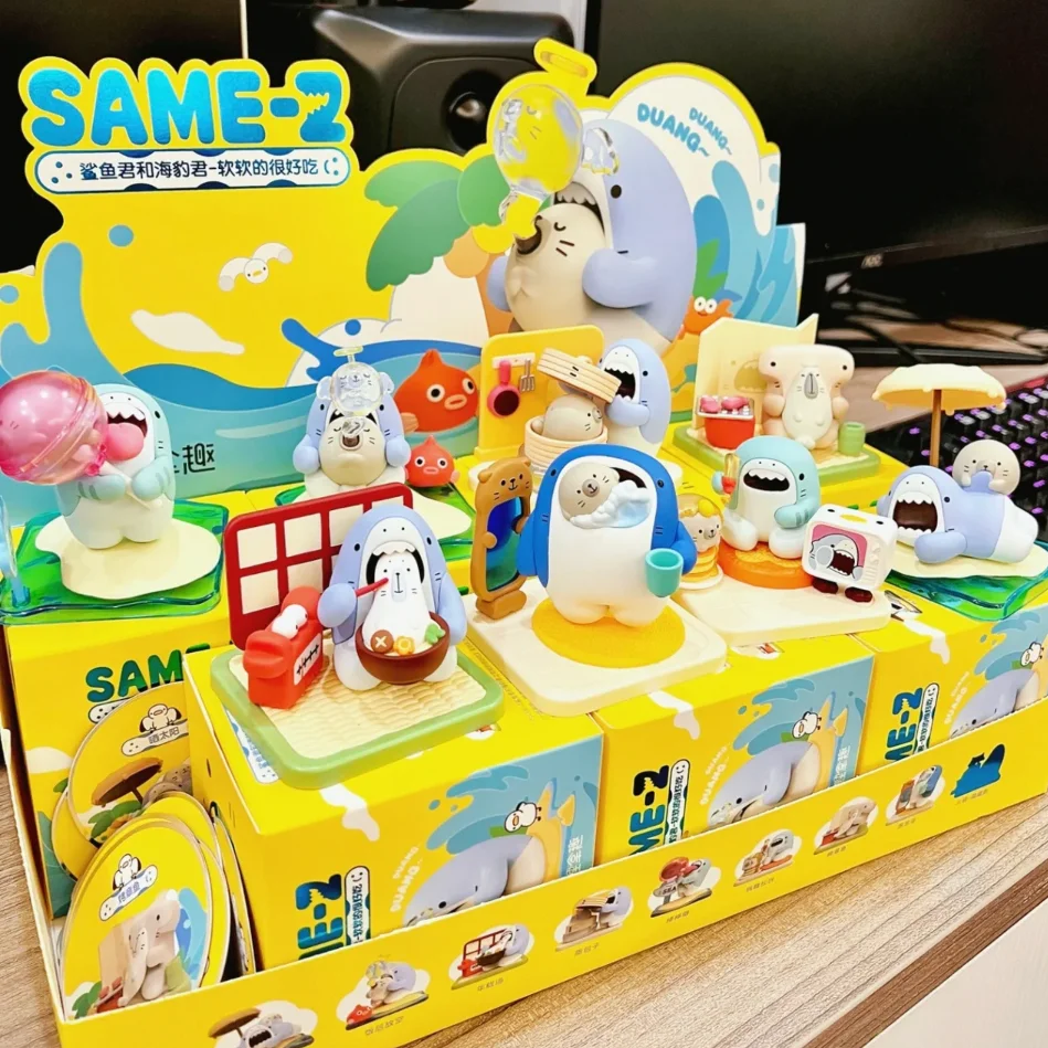Anime-Same-z-Shark-King-And-Little-Seal-Soft-And-Delicious-Blind-Box ...